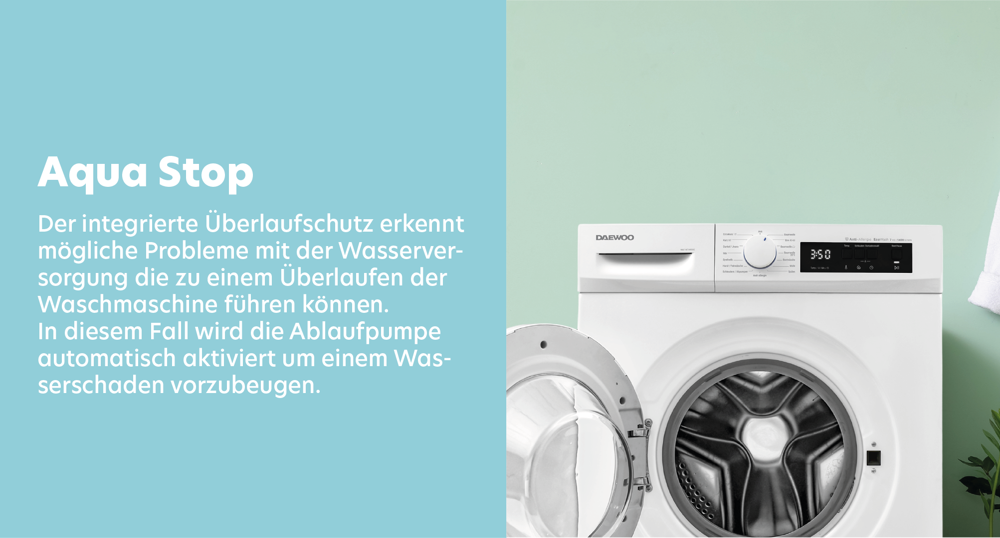 Daewoo WM712T0WU0DE Waschmaschine, 274,99 EUR